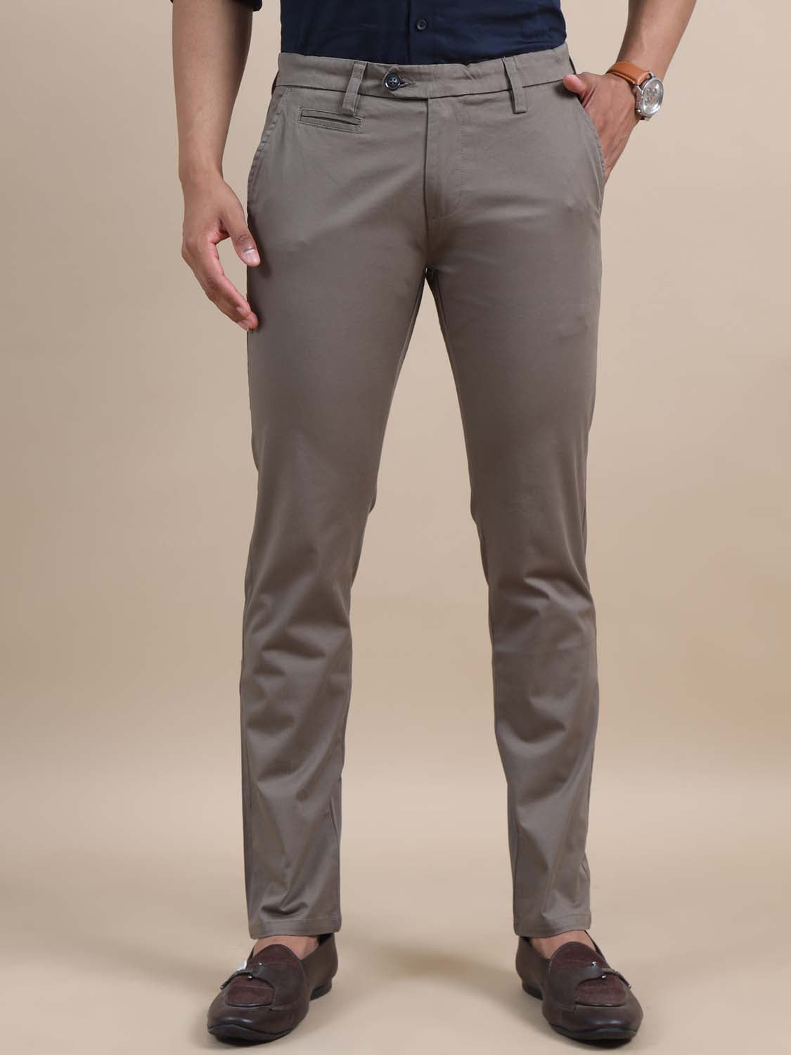 Buy Trouso Comfort Khaki Trouser For Men Online In India