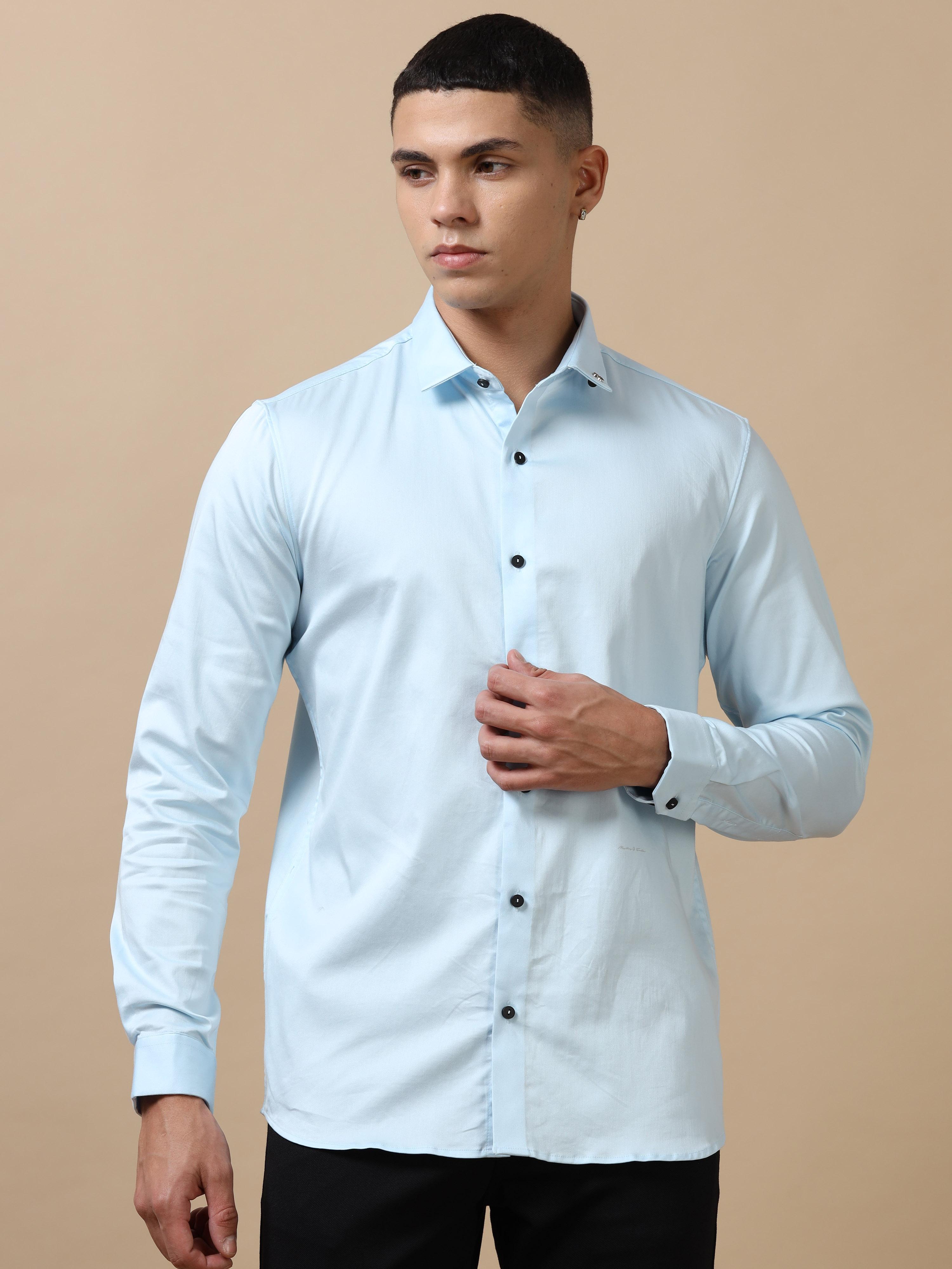 Buy Light Blue Formal Shirt for Men Online at Great Price