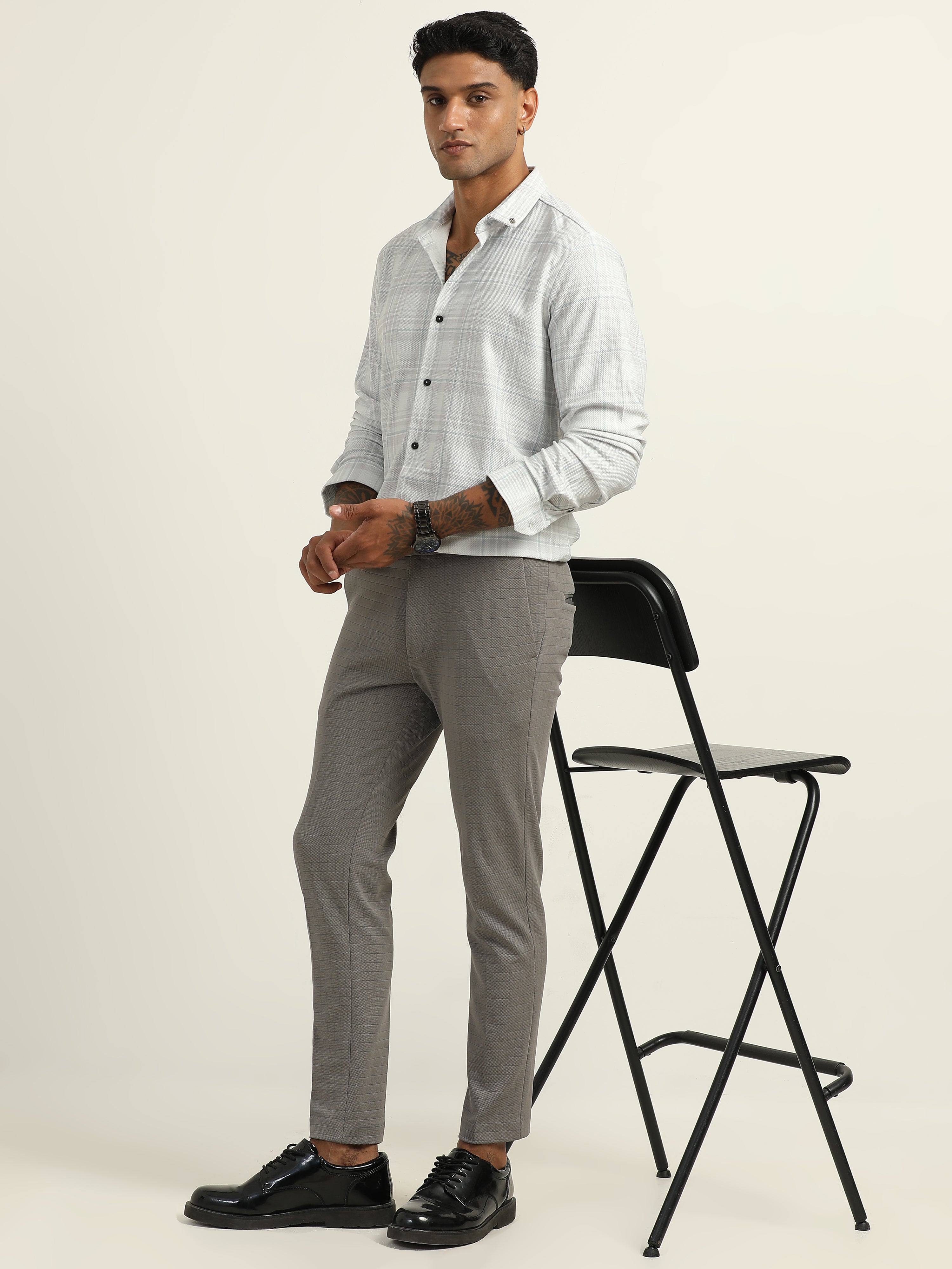Slate Grey Check Shirt