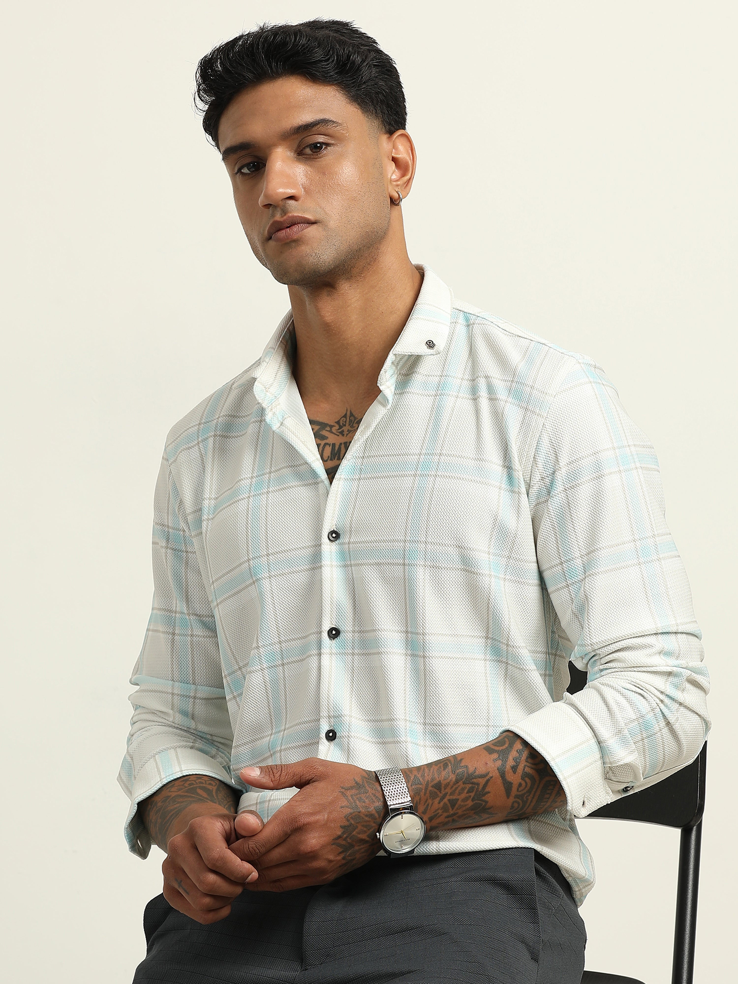 Cream Checks Shirt